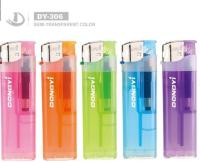 China DY-306 Transparent Electronic Cigarette Lighter 7.7cm ABS Plastic Custom Logo for sale