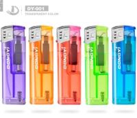 China Refillable Electron Disposable Piezo Lighter for Cigarette Model NO. DY-001 for sale