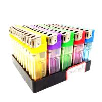 China Dongyi DY-307 Custom Logo Plastic Lighter 8.17cm for Advertising Promotion in 5 Colors for sale
