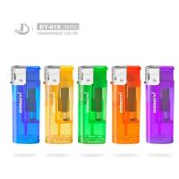 China Electric Lighter 6.32x2.29x1.1cm Transparent Color Cute Design OEM Custom Logo for sale