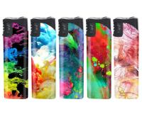 China Refillable Kerosene Lighter with LED Light 80mm ABS Cigarette Lighter Smoking Accessories for sale