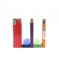 China Custom Colorful Refillable Electric Jet Torch Lighter 8.01cm ABS Promotional Gift for sale