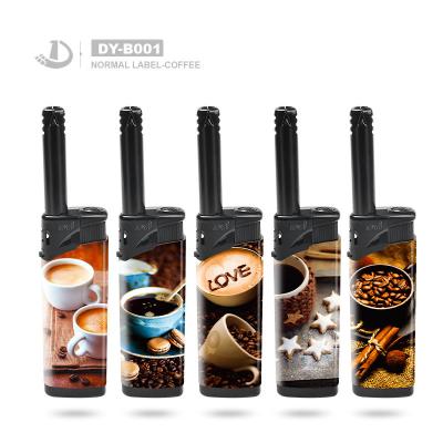 China Refillable Steel Tube Electric Kitchen Lighter 12cm ABS Shell BBQ Lighter ISO 22702 for sale
