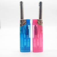 China Refillable Steel Tube Electric Kitchen Lighter 12cm ABS Shell BBQ Lighter ISO 22702 for sale