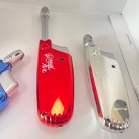 China Refillable BBQ Lighter DY-B005 Vacuum Coating 118.5mm ABS Kitchen Cigarette Lighter for sale