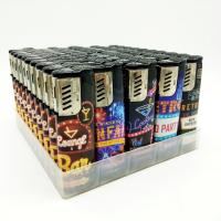 China Windproof Flip Torch Flame Lighter DY-F001 81.1mm ABS AS Custom Sticker for sale