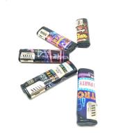 China Custom Logo Gas Refill Windproof Electronic Lighter 81.1x24.9x13.2mm ABS AS for sale