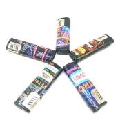 China Custom Logo Gas Refill Windproof Electronic Lighter 81.1x24.9x13.2mm ABS AS for sale