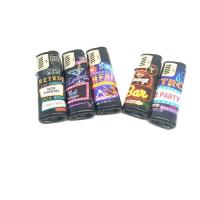 China Custom Logo Gas Refill Windproof Electronic Lighter 81.1x24.9x13.2mm ABS AS for sale
