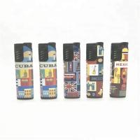 China Custom Logo Gas Refill Windproof Electronic Lighter 81.1x24.9x13.2mm ABS AS for sale