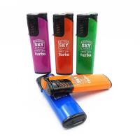 China Dongyi DY-F001 Windproof Gas Lighter ISO9994 Turbo Flame 8.11x2.49x1.32 cm for sale
