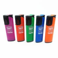 China Dongyi DY-F001 Windproof Gas Lighter ISO9994 Turbo Flame 8.11x2.49x1.32 cm for sale