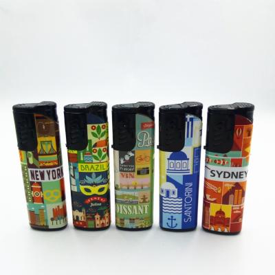 China Dongyi Windproof Gas Lighter ISO9994 Turbo Flame 8.11x2.49x1.32 cm Custom Logo for sale