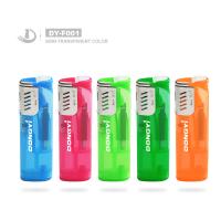 China Dongyi Refillable Plastic Windproof Cigarette Gas Lighter 8.11x2.49x1.32cm EUR Standard for sale
