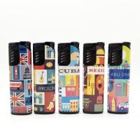 China 81mm Windproof Electric Lighter Custom Logo DY-F001 ABS AS Durable Ignition for sale