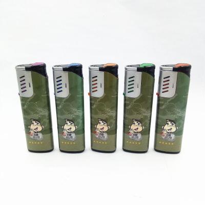 China EUR Standard Windproof Electric Lighter 8.11x2.49x1.32cm Custom Logo Cigarette Lighter for sale