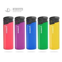 China Gas Windproof Electronic Lighter DY-F006 7.77cm Custom Logo Promotional Lighter for Europe Market for sale