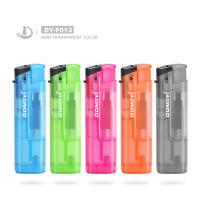 China Custom Logo OEM Windproof Lighter DY-F013 ABS Plastic 8.1cm Electronic Lighter for sale