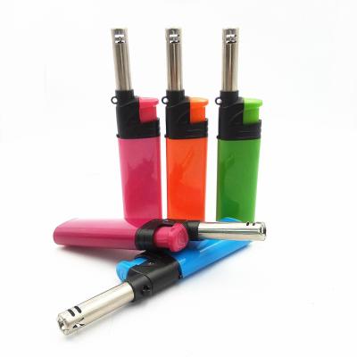 China Refillable BBQ Lighter ABS Steel Tube 8.35x2.84x1.33cm ISO 22702 Electronic Kitchen Gas Stove Lighter for sale