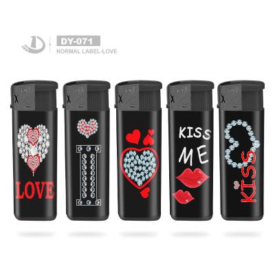 China DY-071 Disposable Lighter 80x24.9mm ABS AS Korea Material 98% Ignition Rate Custom Logo for sale