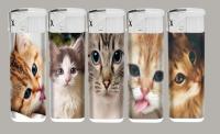 China Plastic Refillable Flint Gas Lighter 80mm Transparent Design ISO9994 Certified for sale