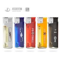 China DY-039 LED Lamp Electronic Lighter Five Colors Men S Style 8mm ABS Refillable for sale