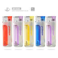 China DY-039 LED Lamp Electronic Lighter Five Colors Men S Style 8mm ABS Refillable for sale