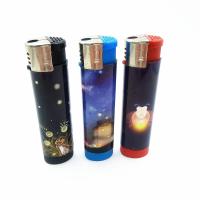 China DY-1701 LED Lamp Plastic Gas Electric Cigarette Fire Lighter 8.3x2.17x1.7 CM OEM Custom for sale