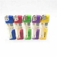 China Refillable Electronic Soft Piezo Flame Gas Lighter with LED 82.2x24.9x11.8mm for sale