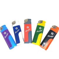 China Custom Logo Electric Lighter DY-5820 ABS Plastic 8.22cm LED Stable Ignition for sale
