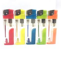 China 8.0cm Rechargeable Electronic Refillable Plastic Lighter with LED Colors Accepting OEM for sale
