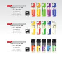 China Refillable Electronic Cigar Lighter with White LED Lamp Soft Flame 82.2mm ABS for sale