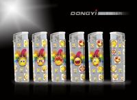 China Custom Logo Refillable Plastic Disposable Lighter 82mm Electric Cigarette Lighter for sale