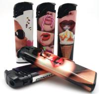 China Disposable Refillable Gas Lighter 82x26x11.4mm OEM Colors Logo MSDS Certified for sale