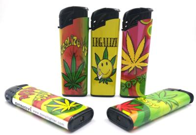 China Disposable Flint Cigarette Lighter 82x26x11.4mm Decorative Gift Smoking Lighter for sale