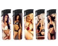 China Refillable Plastic Butane Gas Lighter 81.1mm Cigarette Lighter DY-075 50pcs per Box for sale