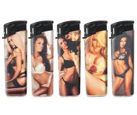 China Refillable Plastic Butane Gas Lighter 81.1mm Cigarette Lighter DY-075 50pcs per Box for sale