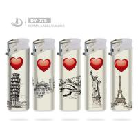 China Electric Gas Lighter EUR Standard 8.11cm Cigarette Lighter ABS Custom Logo OEM for sale