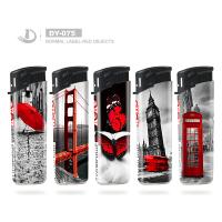 China Electric Gas Lighter EUR Standard 8.11cm Cigarette Lighter ABS Custom Logo OEM for sale