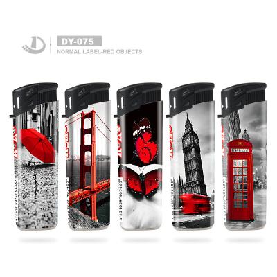 China Dongyi DY-075 ABS Plastic Cigarette Lighter 8.11x2.45x1.15cm Custom Logo Promotional Gift for sale