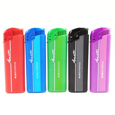 China Custom OEM Electric Gas Lighter 8.2x2.6x1.14cm ABS Plastic Printing Cigarette Lighter for sale