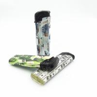 China Custom Plastic Cigar Lighter 8.2x2.6x1.14cm Refillable Disposable for Promotion Gift for sale