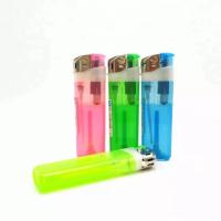 China Windproof Electric Lighter Plastic Encendedore DY-078 EN13869 Certified 80mm for sale