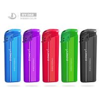 China Customized Dongyi Electronic Rubber Color Cigarette Gas Lighter DY-068 8.2x2.6x1.14cm for sale