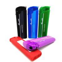 China Customized Dongyi Electronic Rubber Color Cigarette Gas Lighter DY-068 8.2x2.6x1.14cm for sale