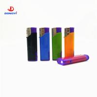 China Torch DY-F003 Turbo Flame Butane Gas Windproof Lighter with LED Lamp 7.95cm for sale