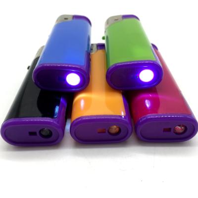 China Customizable Windproof Flameless Electronic Lighter with LED Lamp 7.95x2.46x1.37cm for sale
