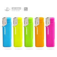 China Colorful Dy-F003 LED Light Windproof Electronic Lighter Customization Plastic for sale