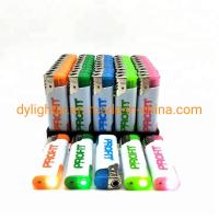 China Refillable Windproof LED Lighter F002 7.95cm Custom Logo Electronic Lighter for Promotional Wholesale for sale