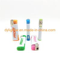China Refillable Windproof LED Lighter F002 7.95cm Custom Logo Electronic Lighter for Promotional Wholesale for sale